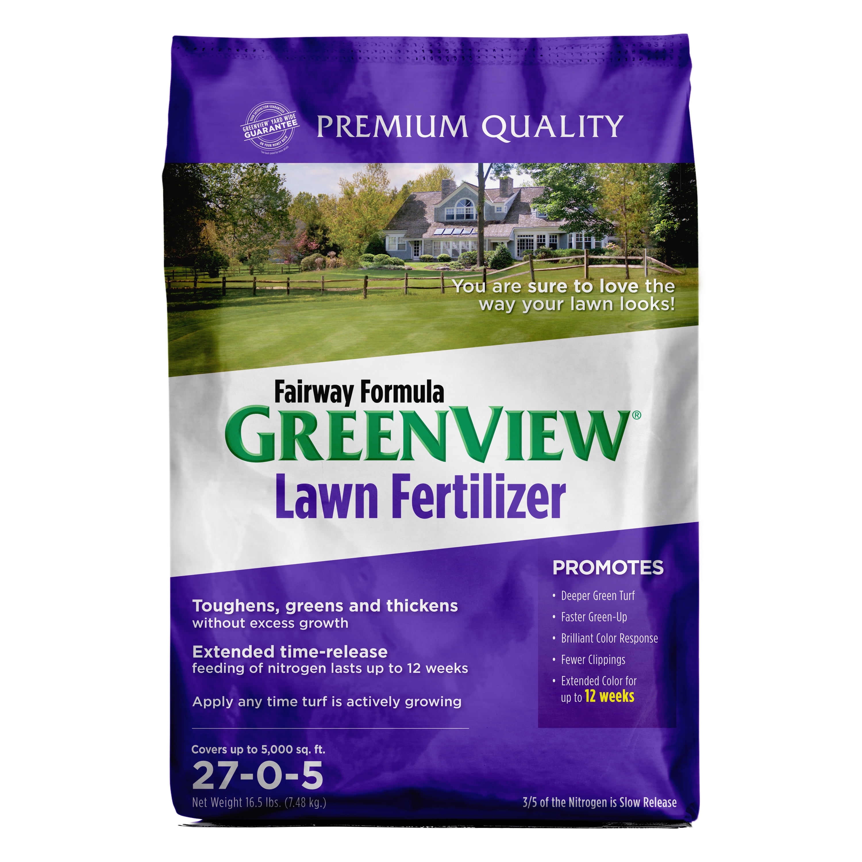 GreenView Fairway Formula Lawn Fertilizer - 16.5 lb. - Covers 5,000 Sq ...