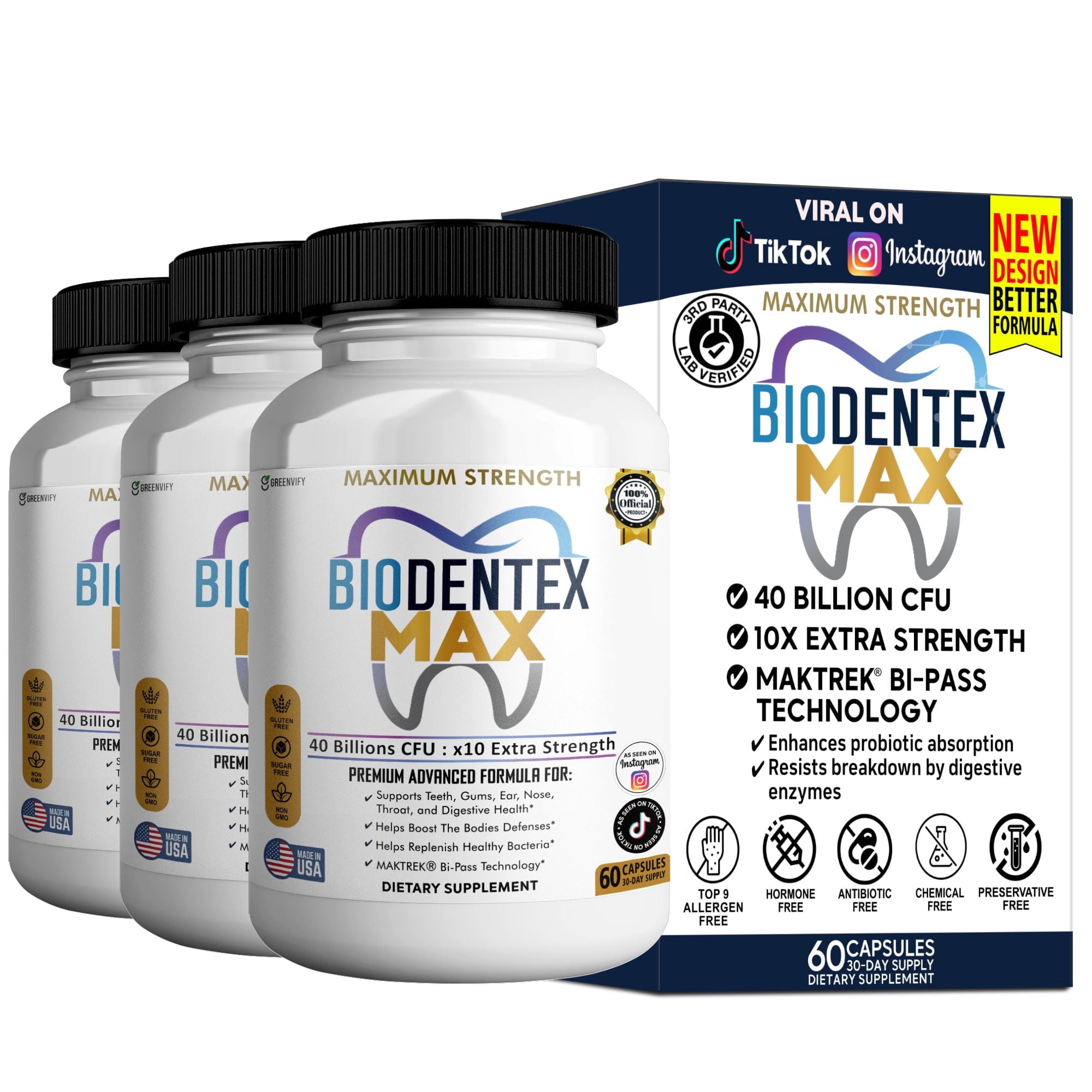GreenVify BioDentex Max – Daily Oral Care & Gum Support Supplement ...