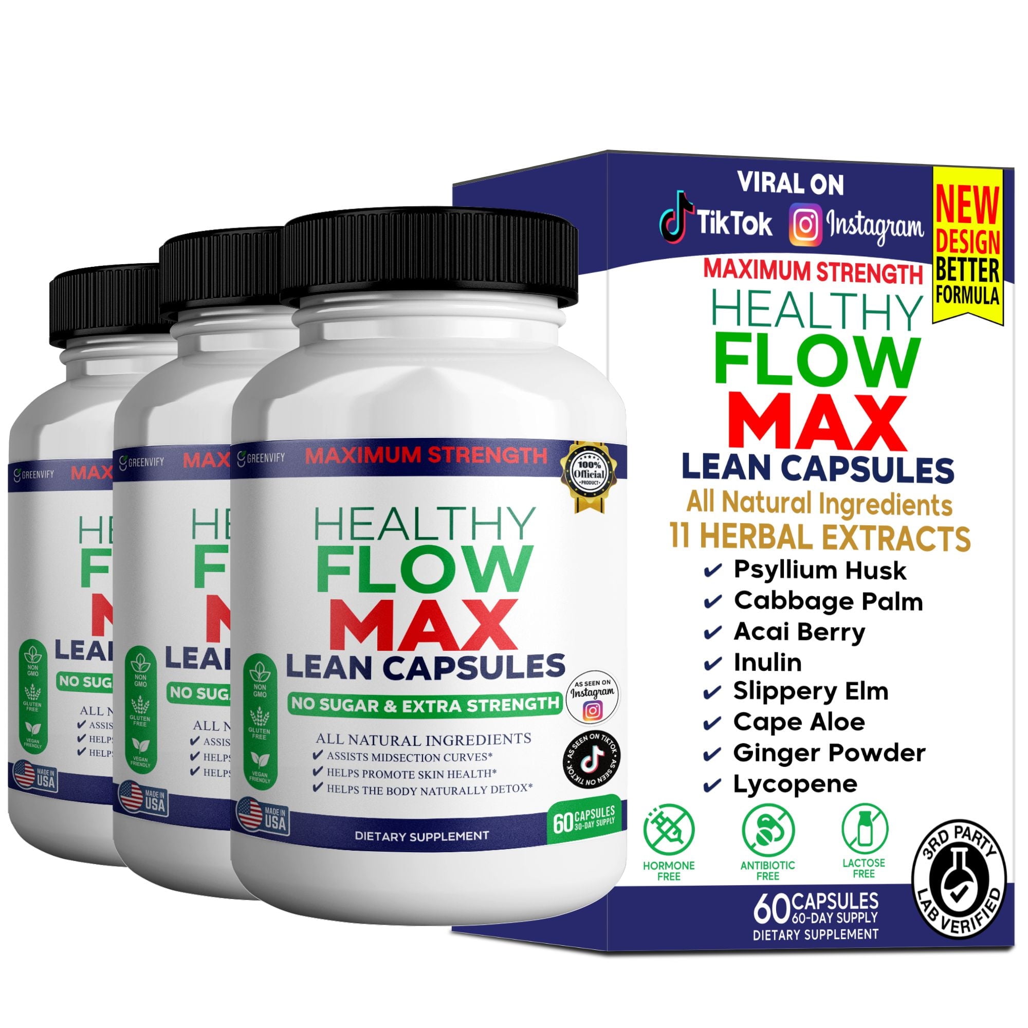 GreenVify Healthy Flow Max Lean Capsules – Circulation & Metabolic ...