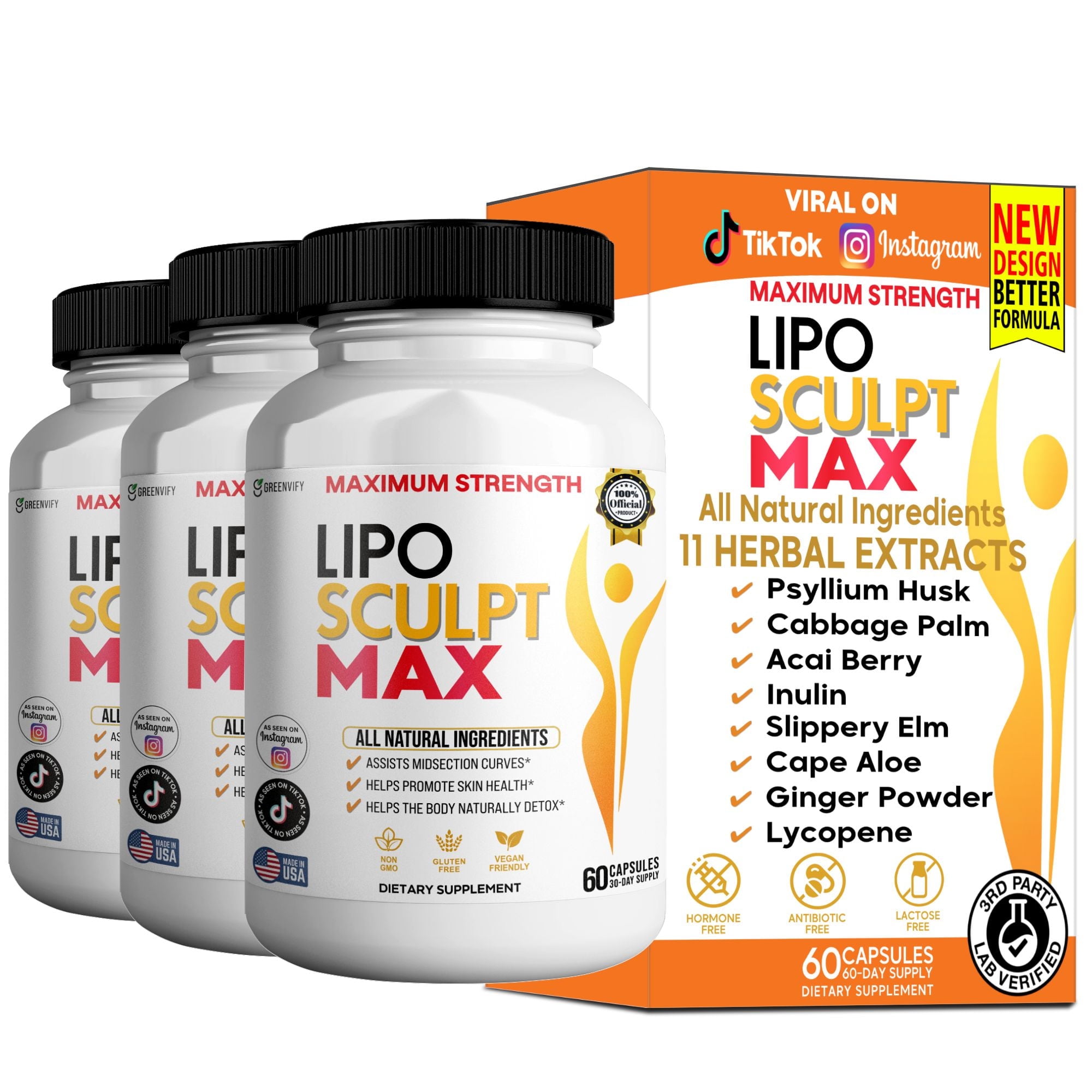 GreenVify Lipo Sculpt Max – Daily Metabolism & Body Support Supplement ...