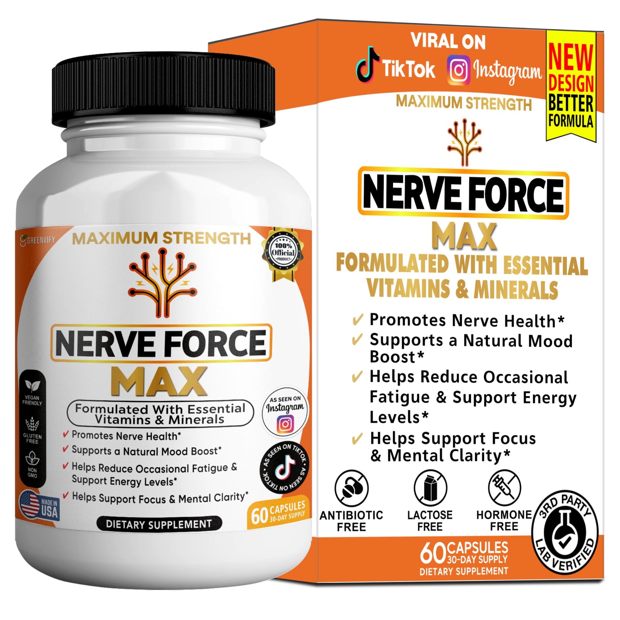 GreenVify Nerve Force Max – Advanced Daily Nerve Wellness & Nutritional ...