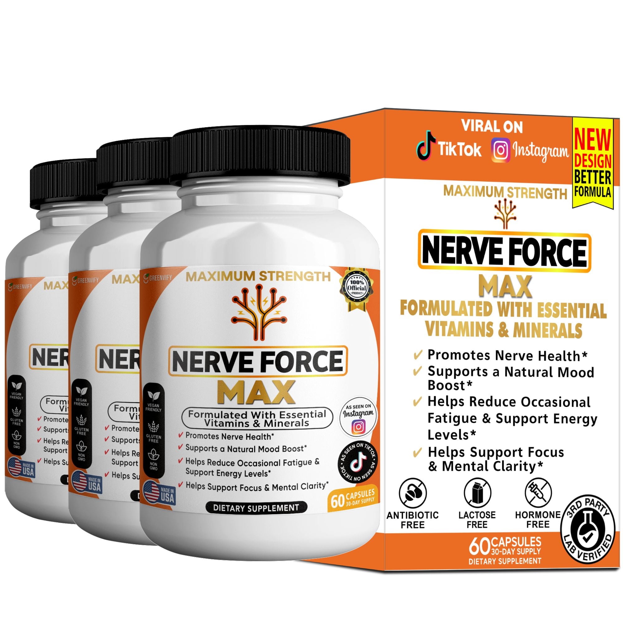 GreenVify Nerve Force Max – Advanced Daily Nerve Wellness & Nutritional ...