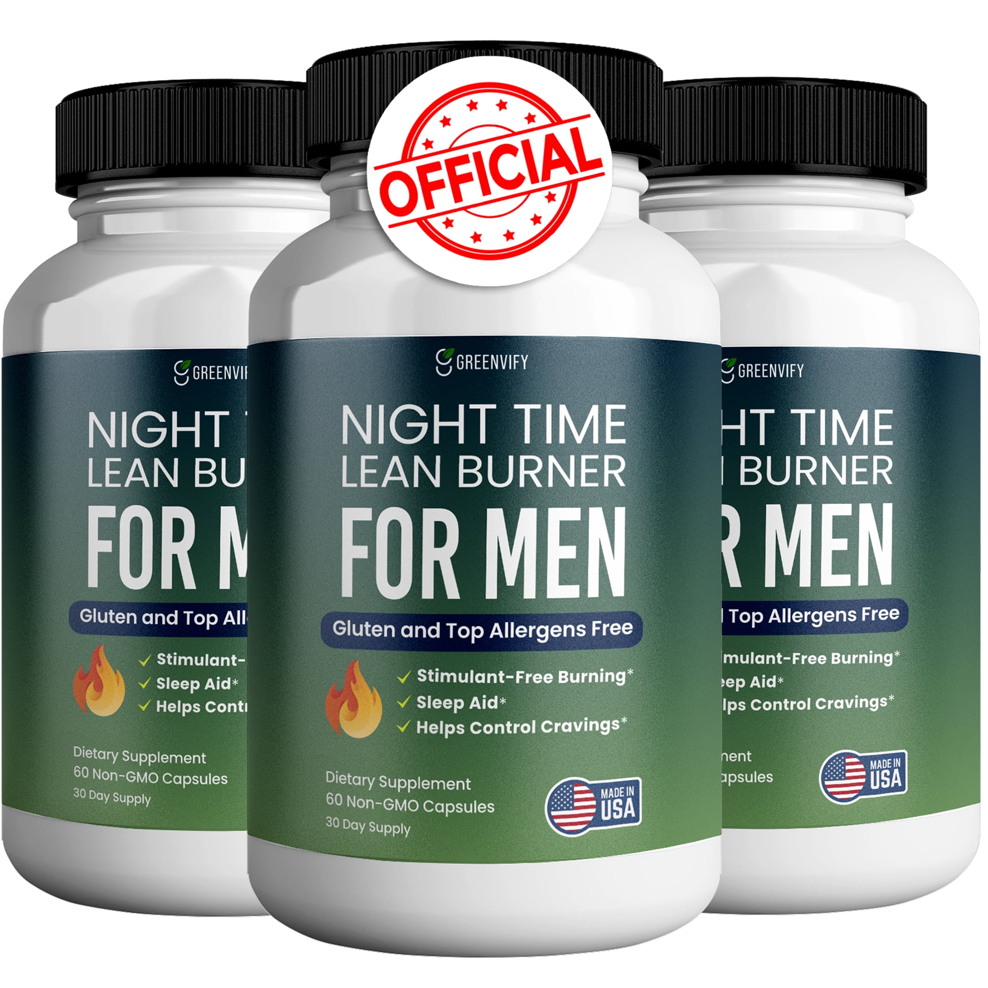 GreenVify Night Time Lean Burner for Men, Unflavoured - Walmart.com