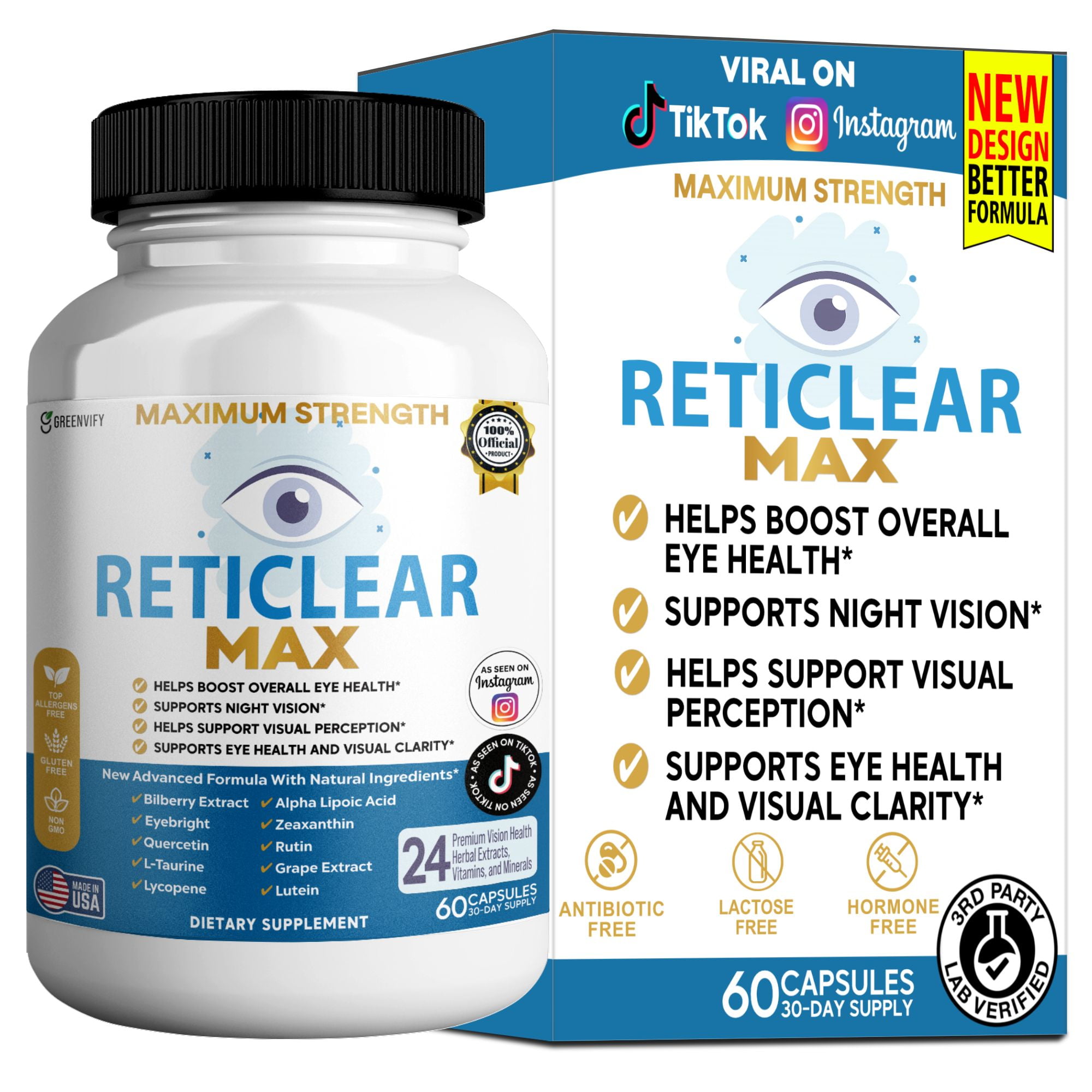 GreenVify Reticlear Max – Eye Wellness & Visual Support Formula ...