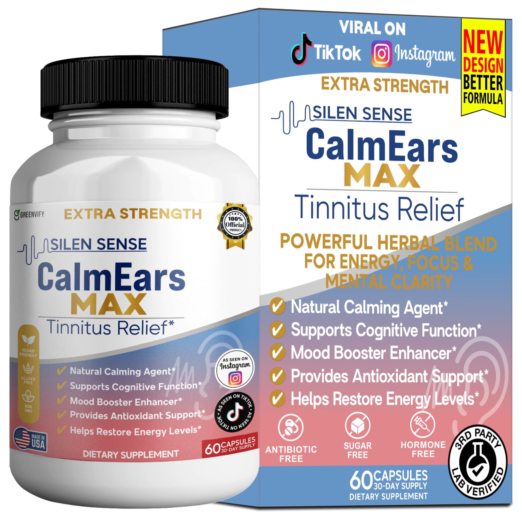 GreenVify Silen Sense Calm Ears Max – Daily Ear, Nerve & Relaxation ...