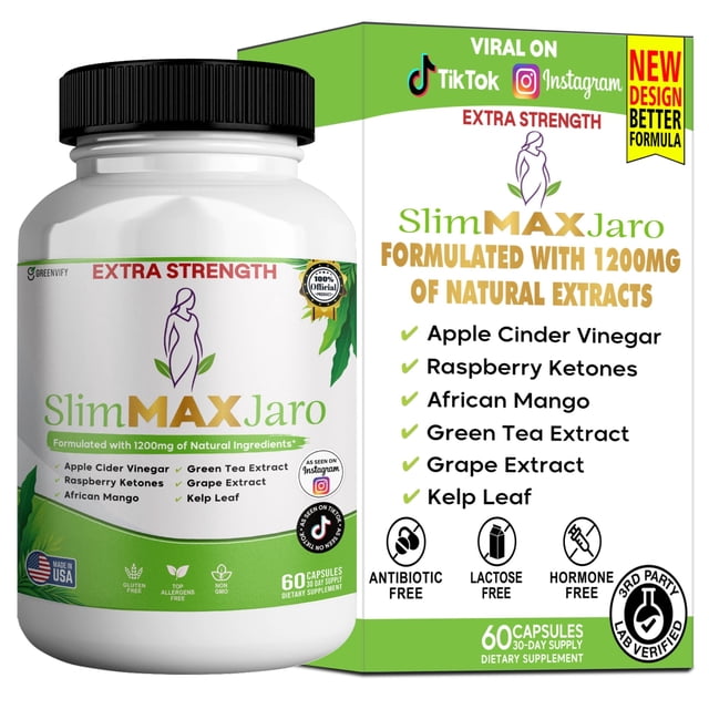 GreenVify Slim Max 60 caps - Vitamins for medical supply - Walmart ...