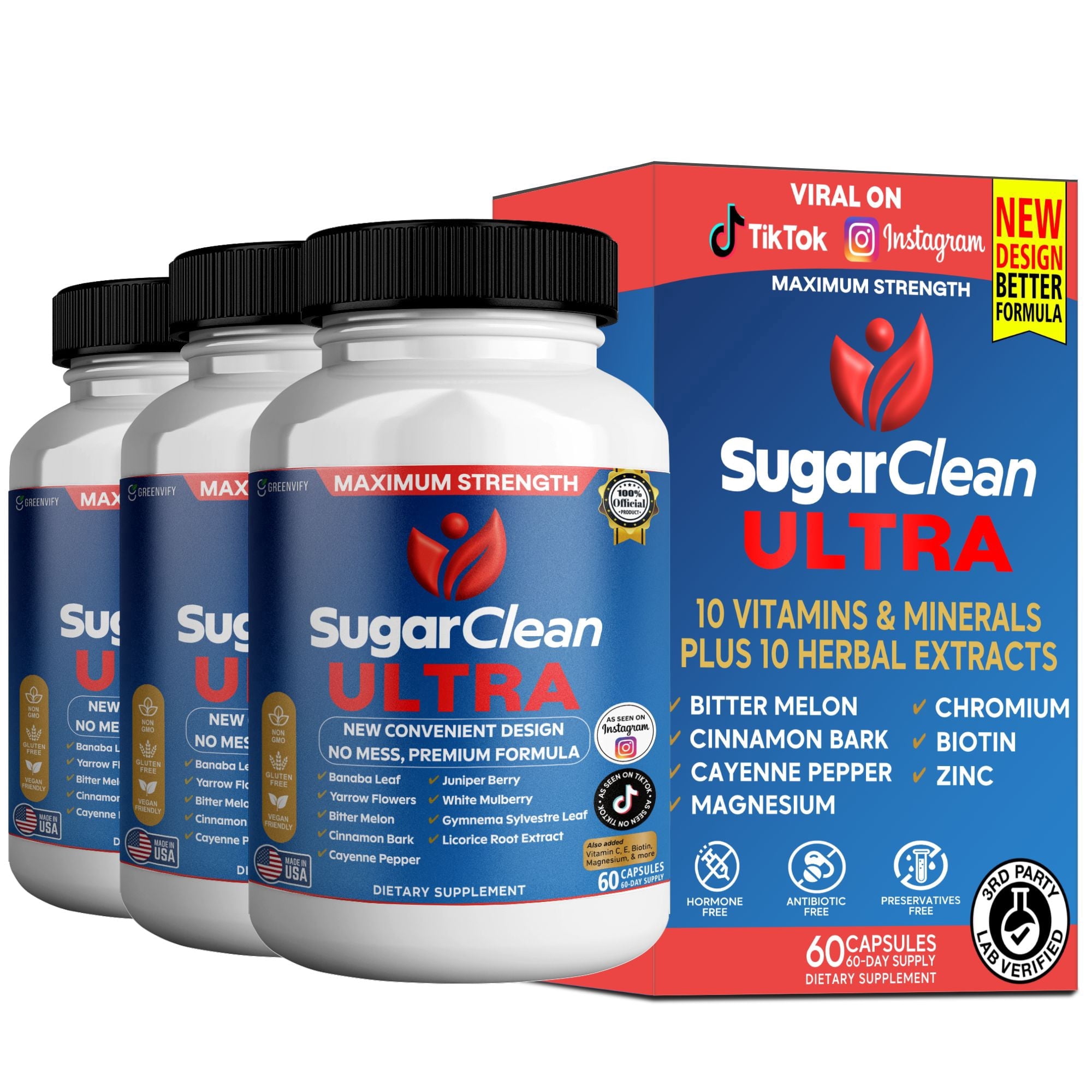 GreenVify Sugar Clean Ultra – Blood Sugar & Metabolic Wellness Support ...