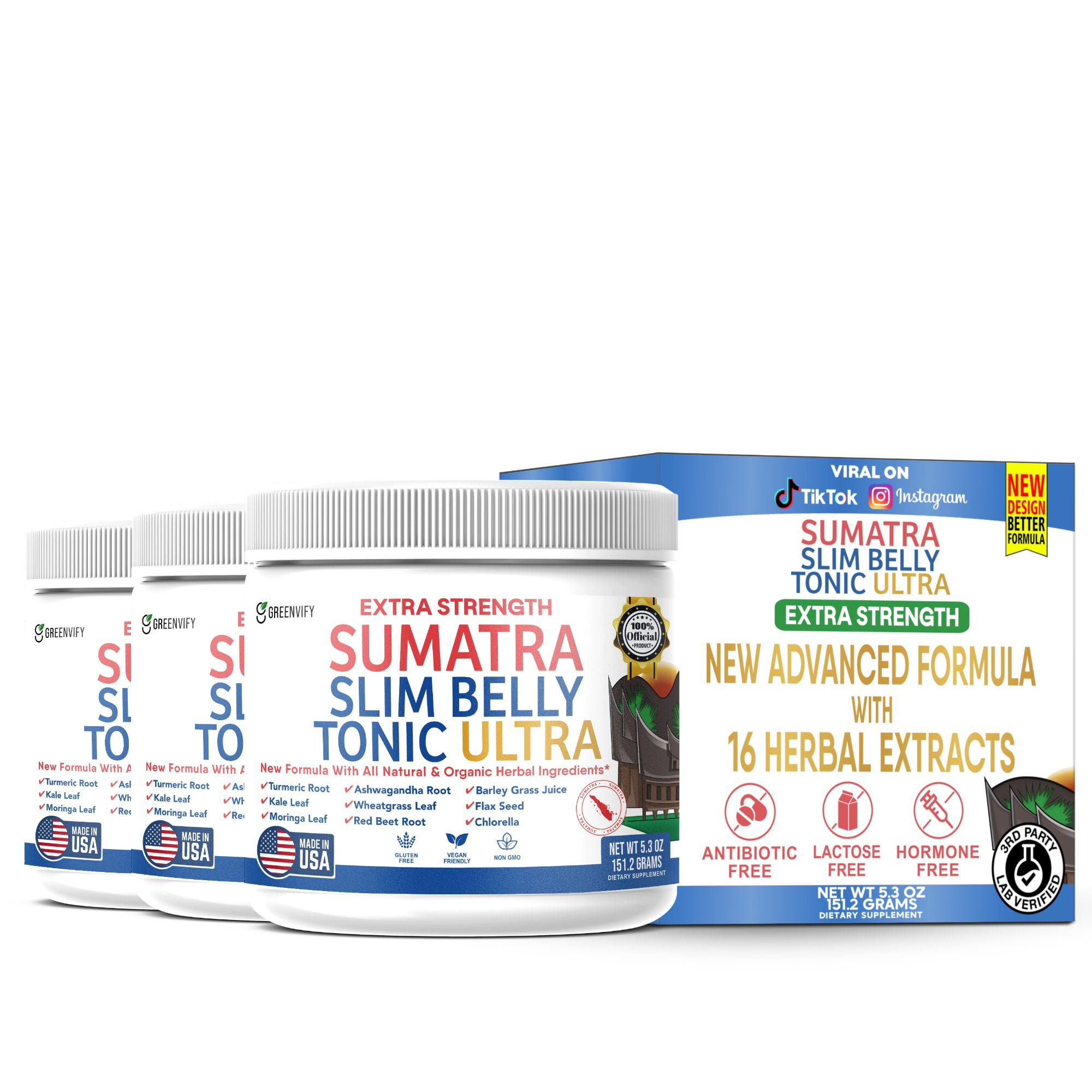 GreenVify Sumatra Slim Belly Tonic Ultra, Advanced Weight Management ...