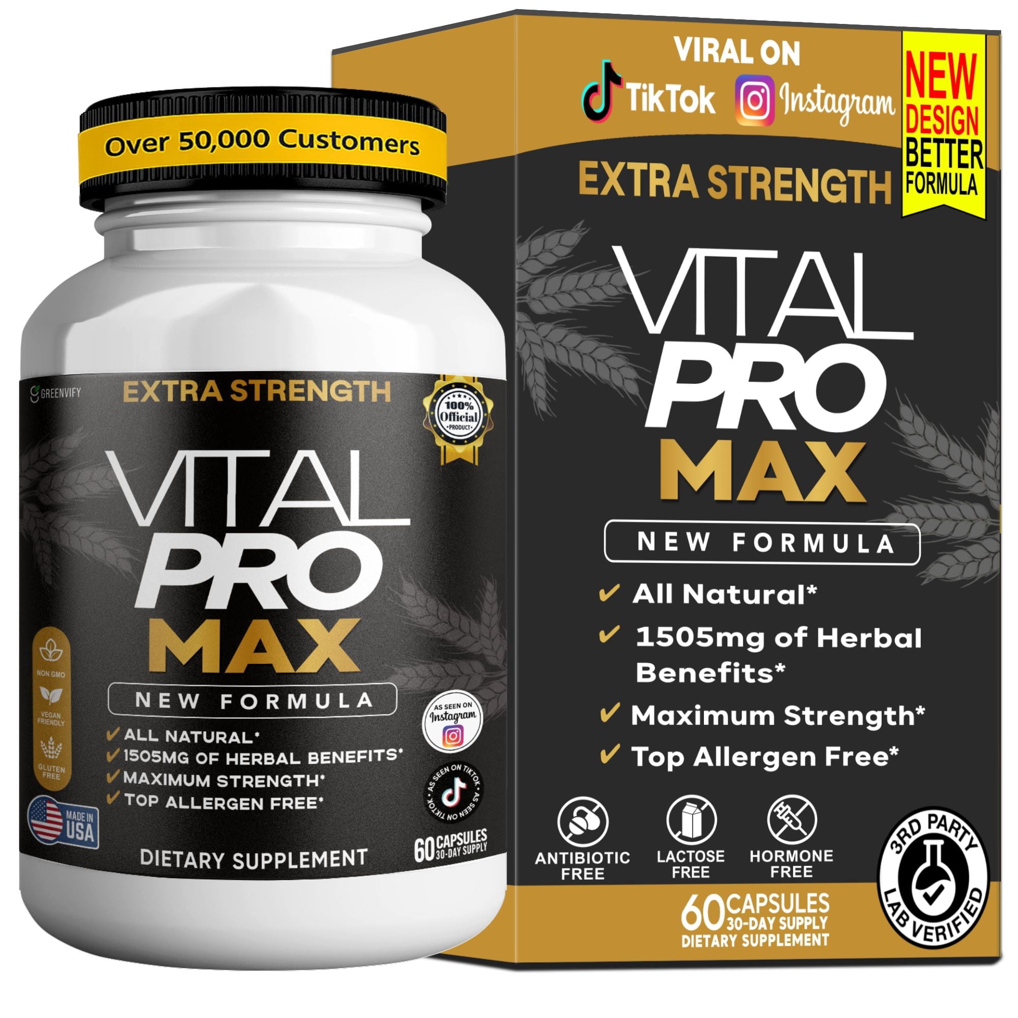 GreenVify Vital Pro Max Daily Wellness Supplement – Supports Energy ...