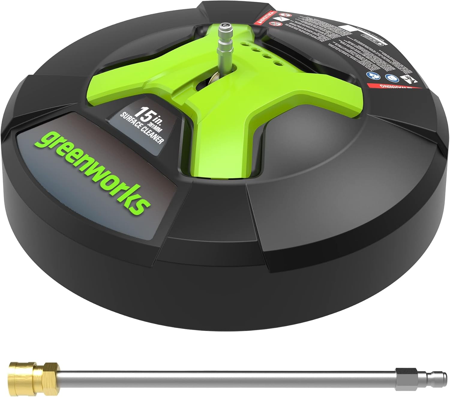 GreenWorks 5210902 15" Extension Included Surface Cleaner, Green ...