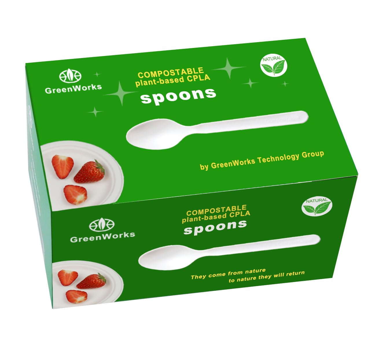 GreenWorks Heavy-duty Compostable Spoons,BPI DEF29 Certified,100 Count ...