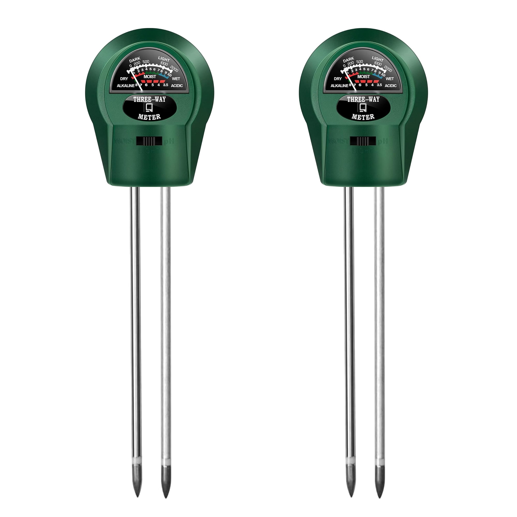 Soil Meter, 3-in-1 Plant Moisture Light PH Tester for Gardening ...