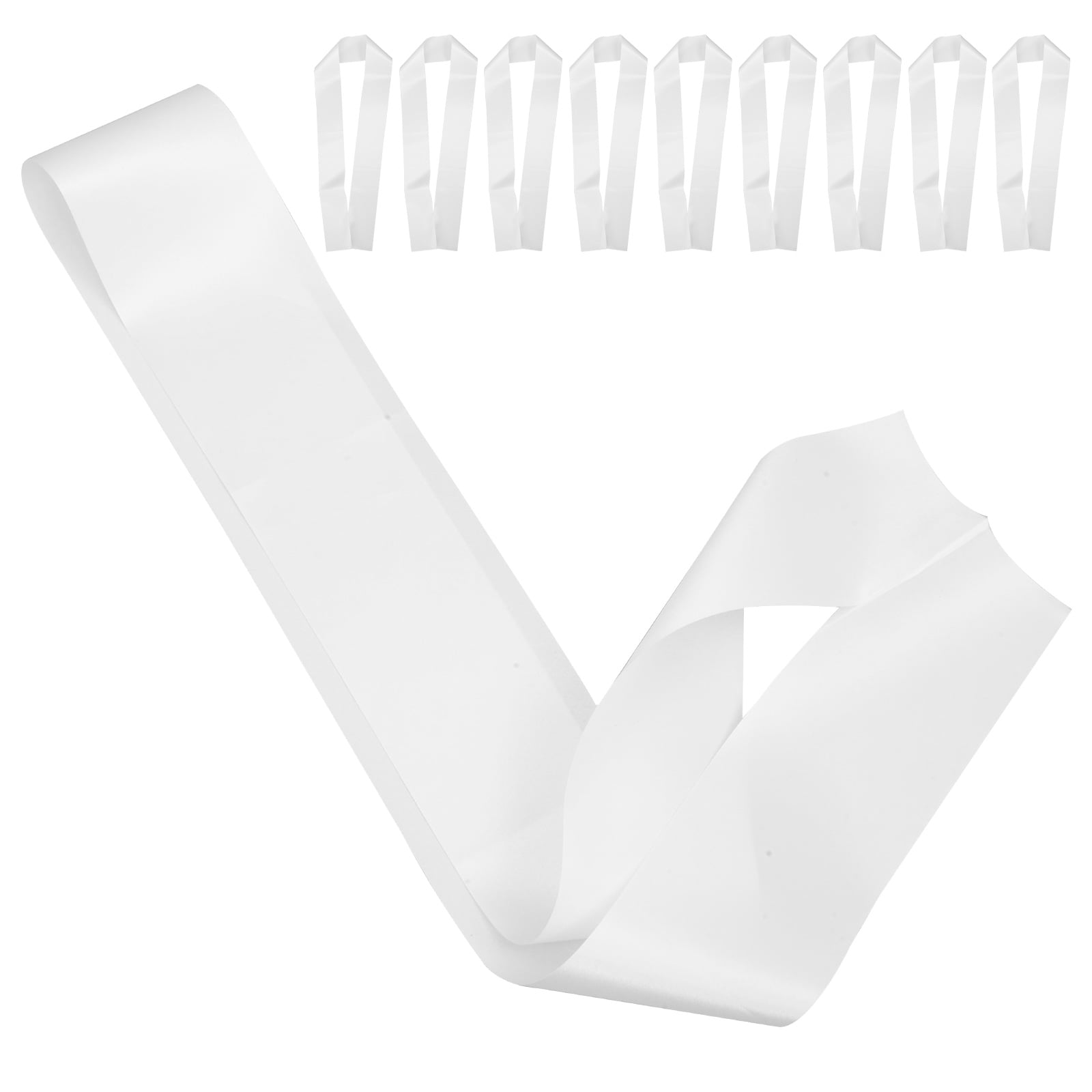 Greenadscape 10Pcs Plain Sash White Satin For Women Guest Of Honor At ...