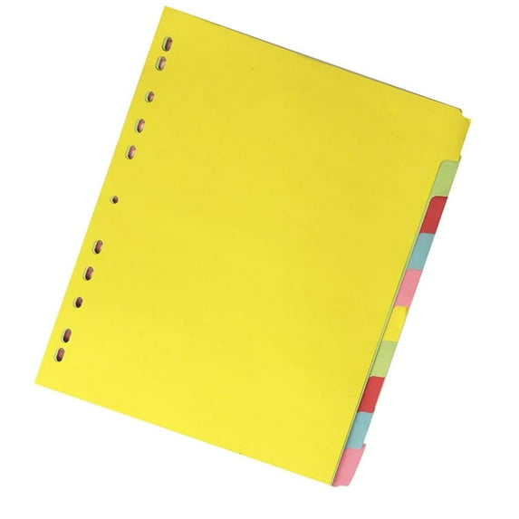 Greenadscape 12Pcs Assorted Color Plastic Paper Tab Dividers for Binder ...