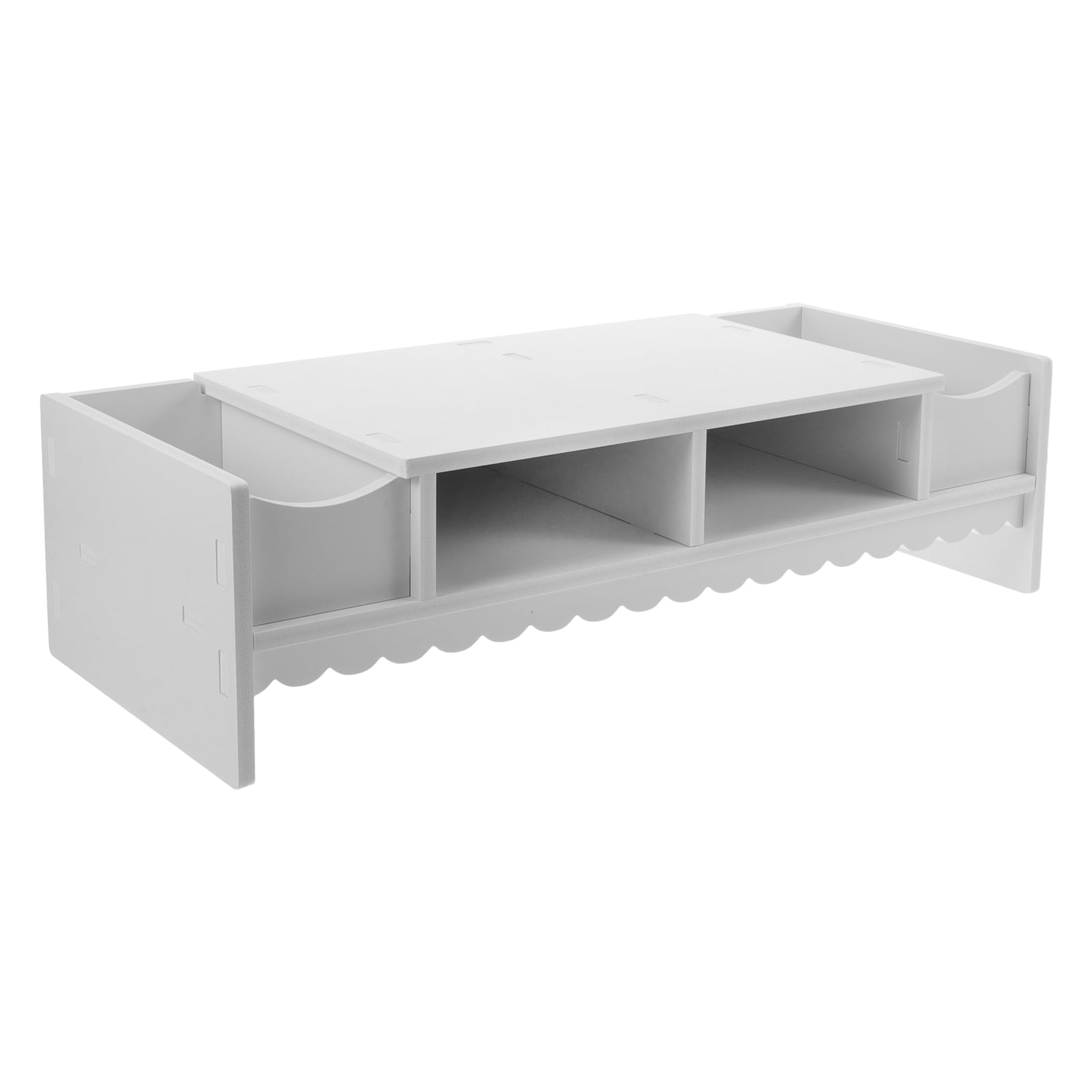 Greenadscape 1Pcs White PVC Monitor Shelf for Laptop Riser Rack with ...