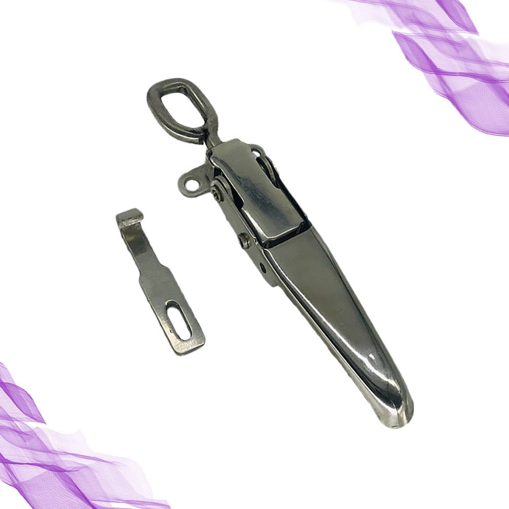 Greenadscape 1Set Galvanized Iron Trailer Box Buckle Silver 11.8x2.4in ...