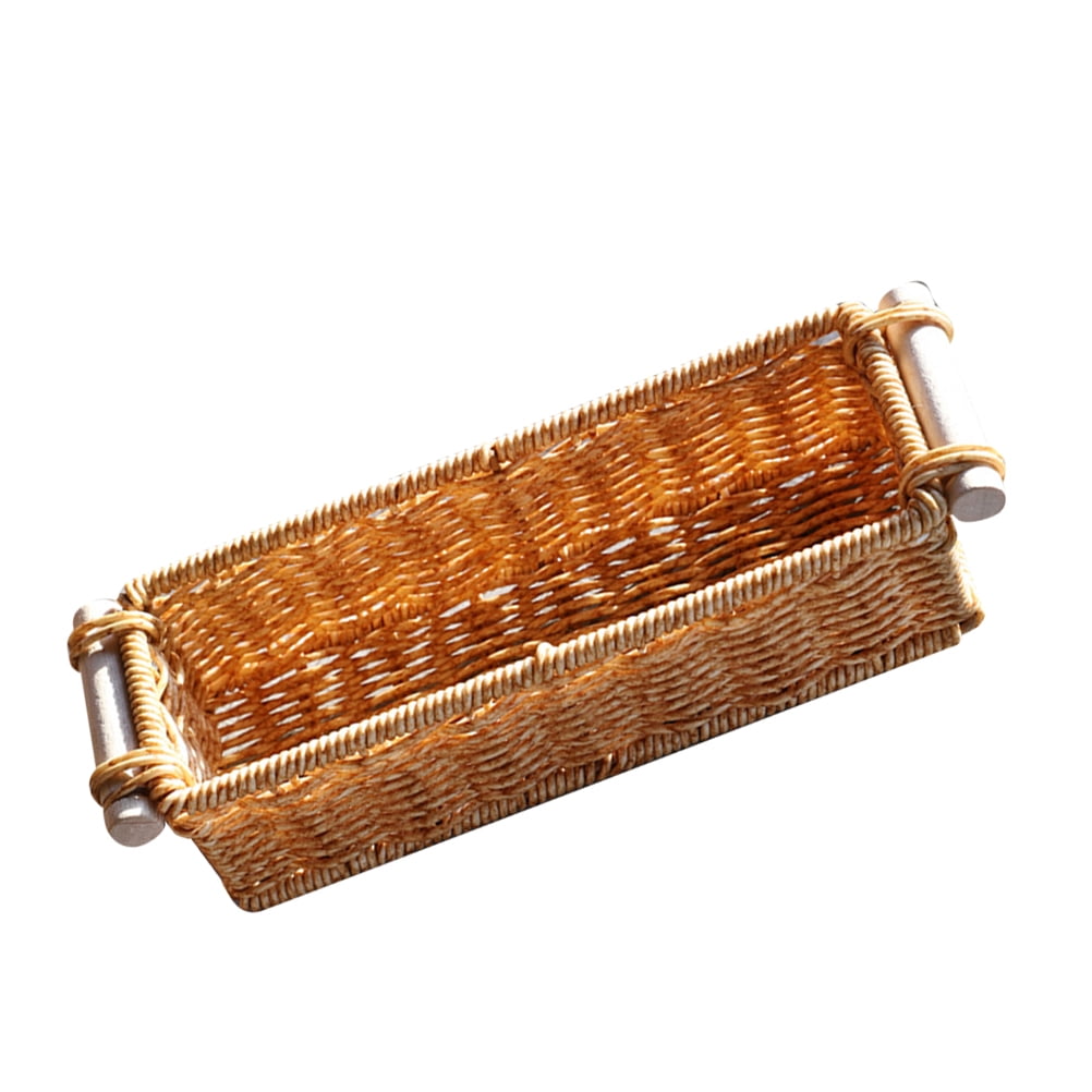 Greenadscape 1Set Storage Baskets Woven Plastic Rattan for Pantry ...