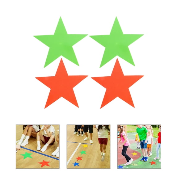 Greenadscape 4Pcs Fluorescent Shaped Carpet Markers for Classroom ...