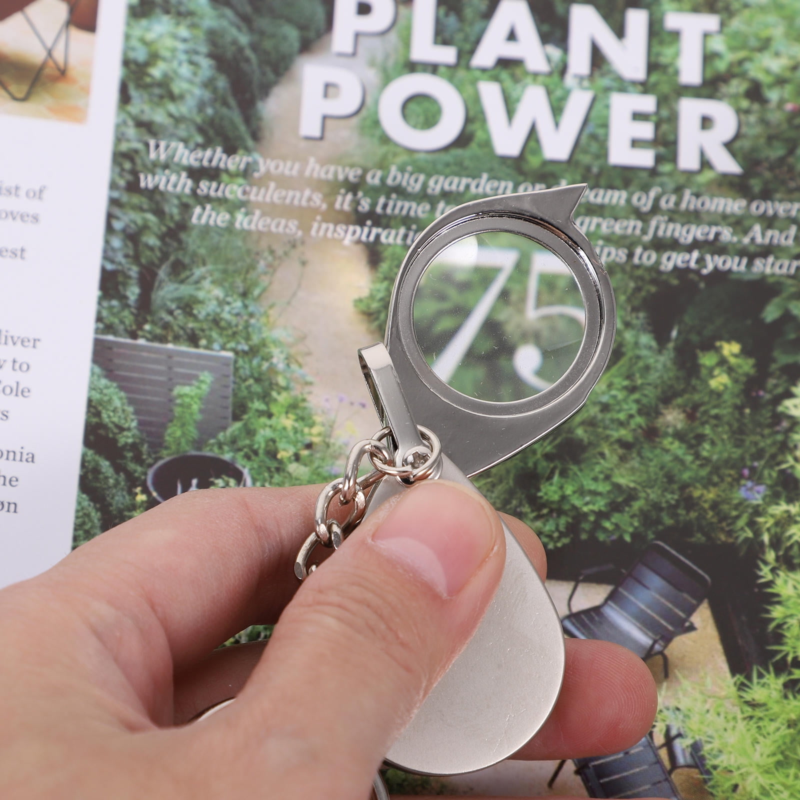 Greenadscape 50Pack Mixed Color Magnifier Keychain Hand Held Magnifier ...