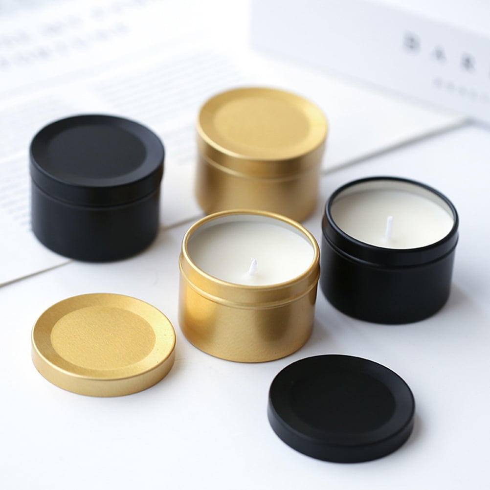 Greenadscape 6Pcs Empty Jars for Balm and Gel Storage Reusable Black ...