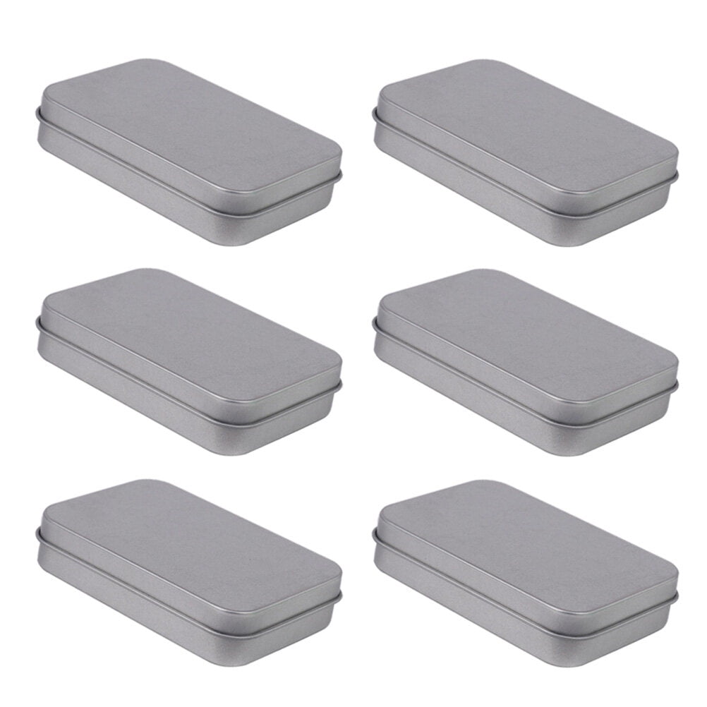 Greenadscape 6Pcs Tinplate Storage Bin Rectangular Tinplate Box For ...