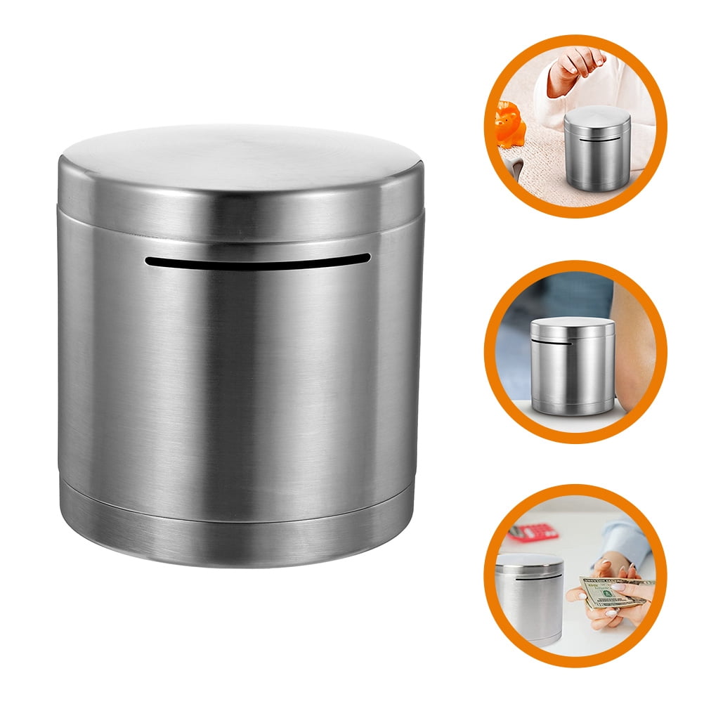 Greenadscape Money Lock Box For Cash 1Pack Silver Saving Box With ...