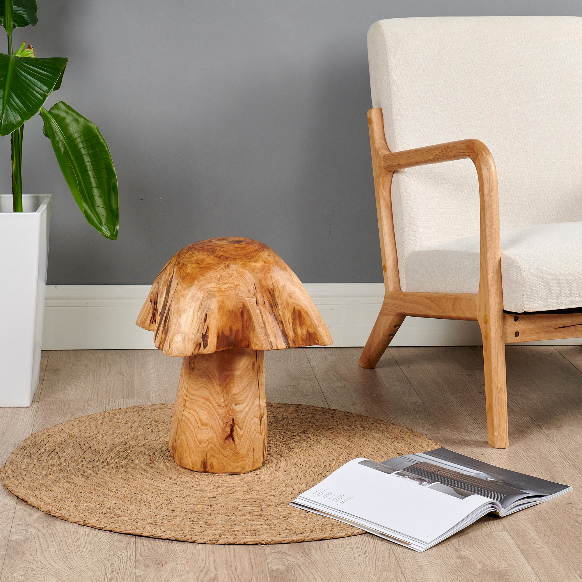 Greenage Cedar Roots Stump Mushroom-15.4" x 7.8" x 15.7" - Walmart ...