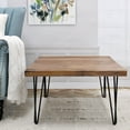 "Greenage Industrial Solid Old Pine Wood Coffee Table with Metal Legs ...