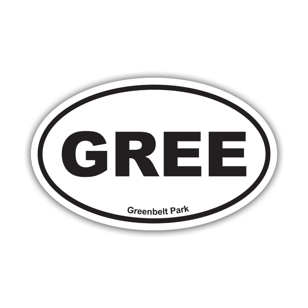 Greenbelt Park GREE Oval Sticker Decal - Self Adhesive Vinyl ...