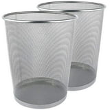 Greenco, Black Mesh Metal Trash Can Wastebaskets, Round, 4.5 Gallon, 2 ...