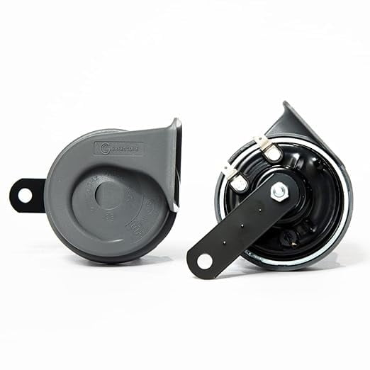 Greencore Car Shell Horn, Grey, Dual Electric Vehicle Horn Set ...