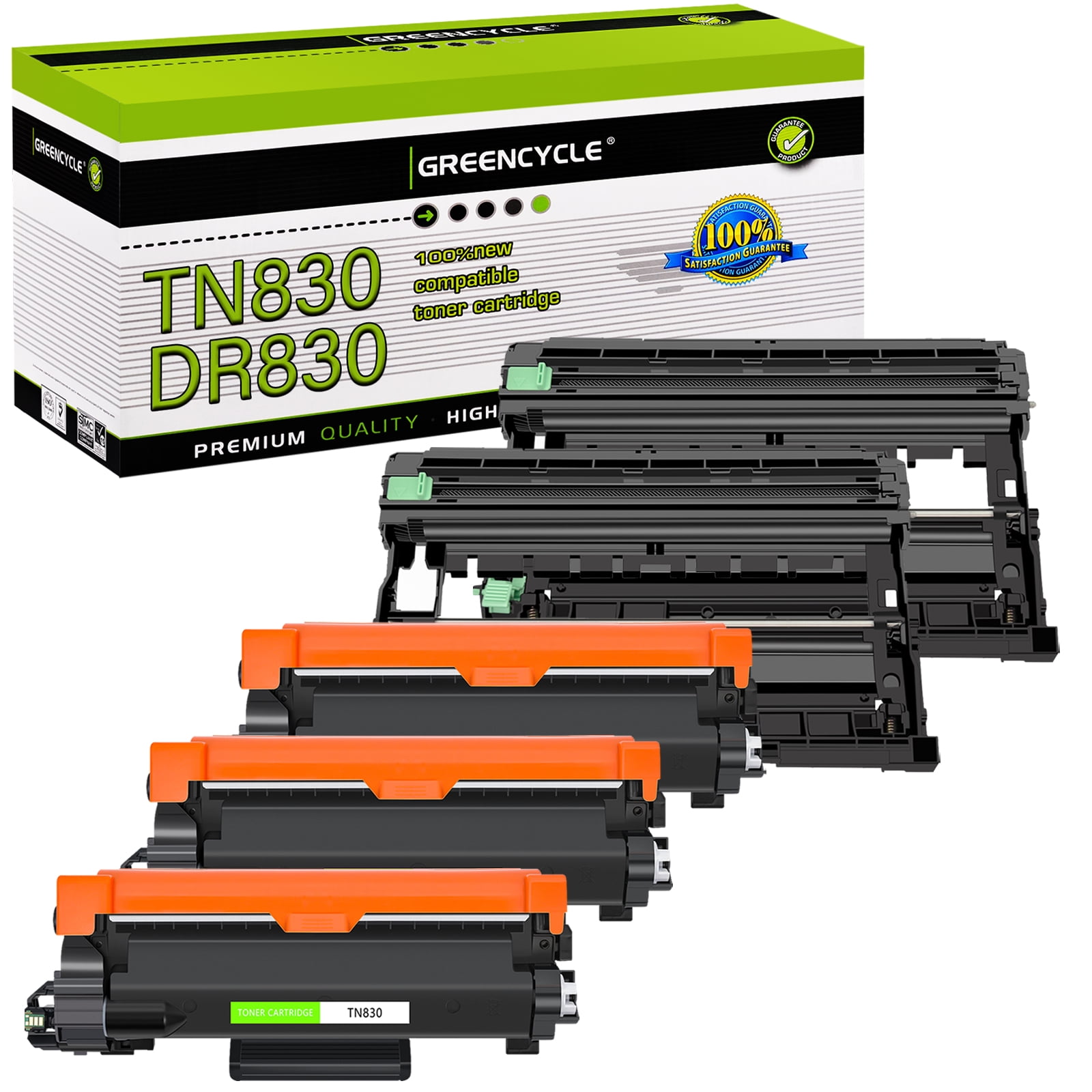 Greencycle (3 toner, 2 drum) TN830 Toner cartridge & DR830 Drum unit ...