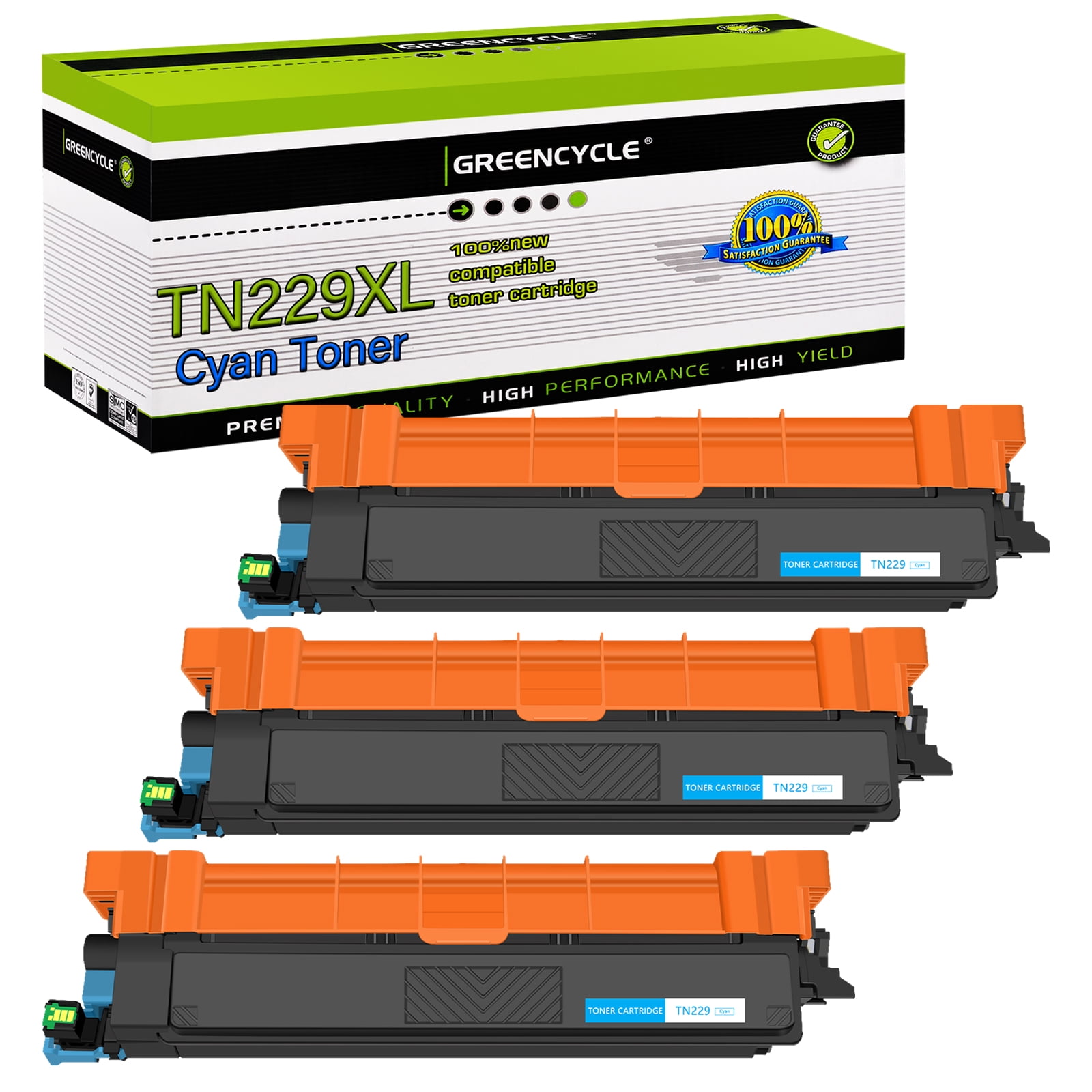 Greencycle TN229XL TN229C Cyan Toner Cartridge Compatible for Brother ...