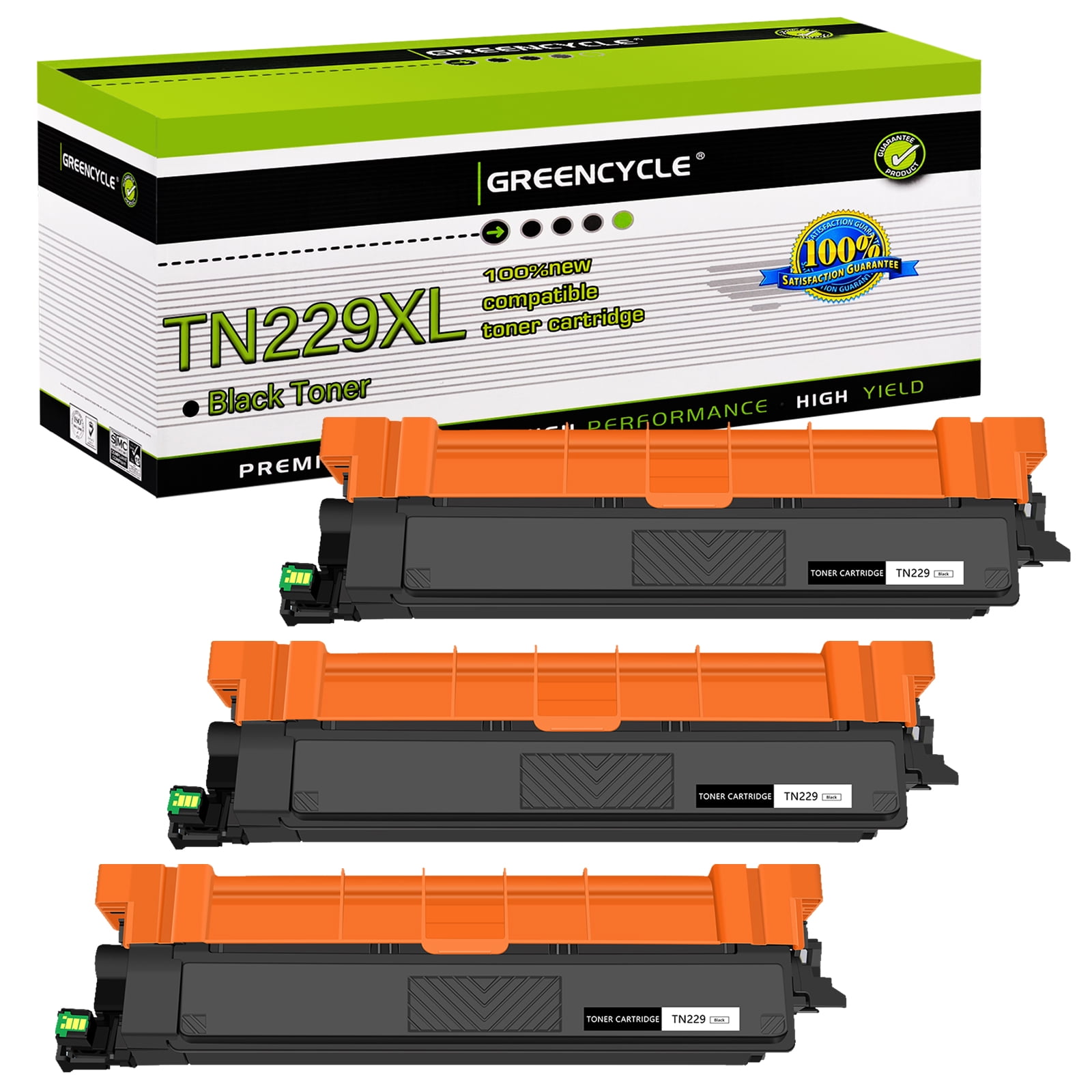 Greencycle TN229XL TN229K Black Toner Cartridge Compatible for Brother ...