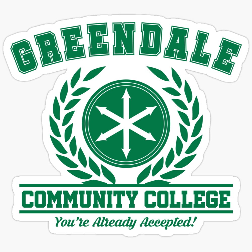 Greendale Community College Sticker Phone Decal Water Bottle Stickers ...