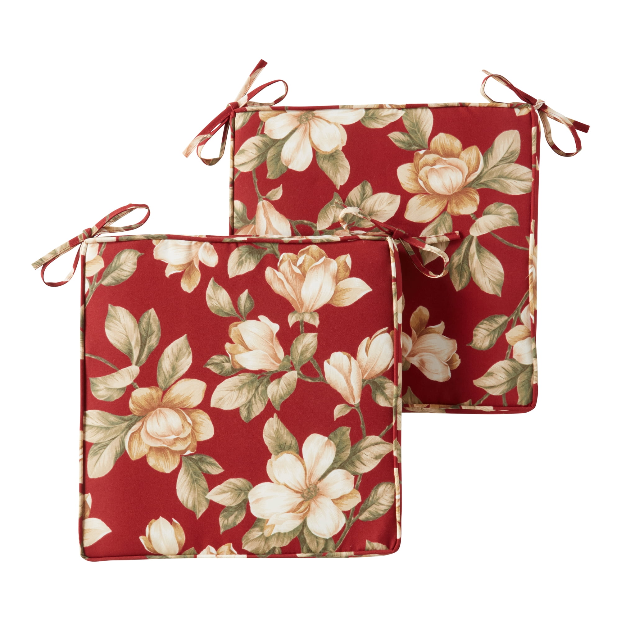 Greendale Home Fashions 18" x 18" Roma Floral Square Outdoor Chair Pad ...