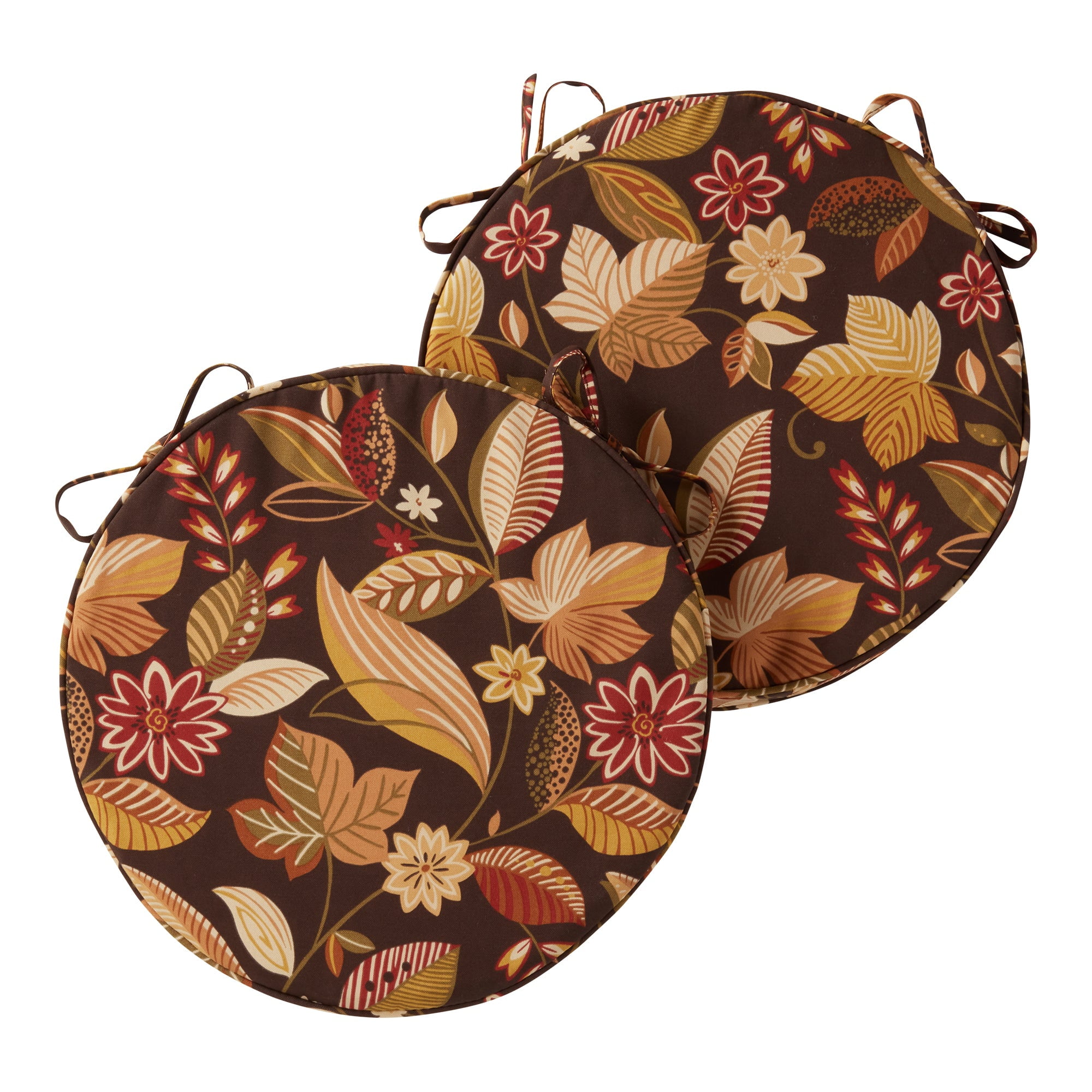 Greendale Home Fashions 18" x 18" Timberland Floral Round Outdoor Chair ...