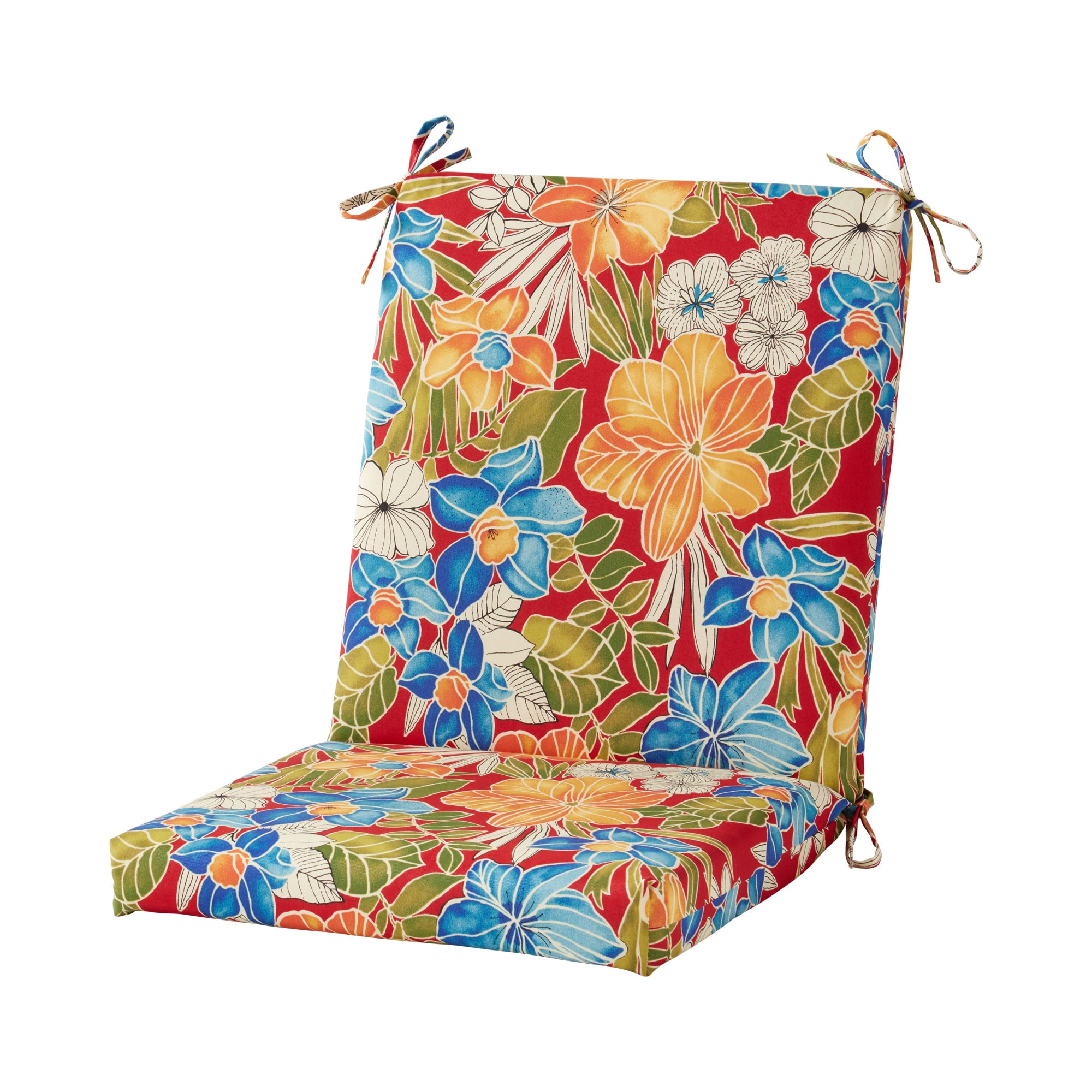 Greendale Home Fashions Outdoor 43'' x 20'' High Back Chair Pad, Aloha ...