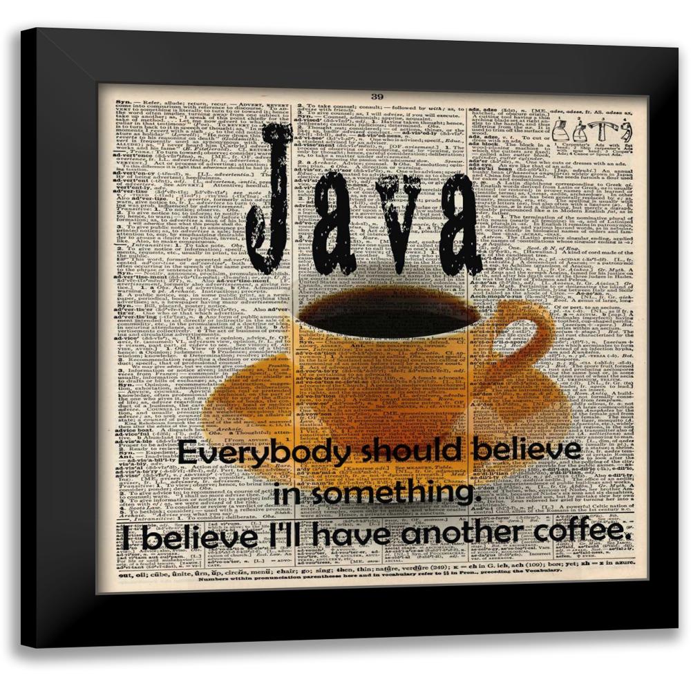 Greene, Taylor 12x12 Black Modern Framed Museum Art Print Titled - JAVA ...