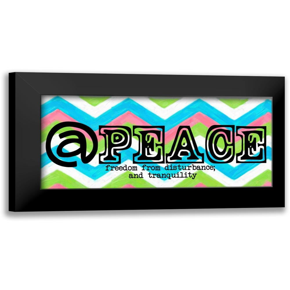 Greene, Taylor 14x8 Black Modern Framed Museum Art Print Titled - PEACE ...