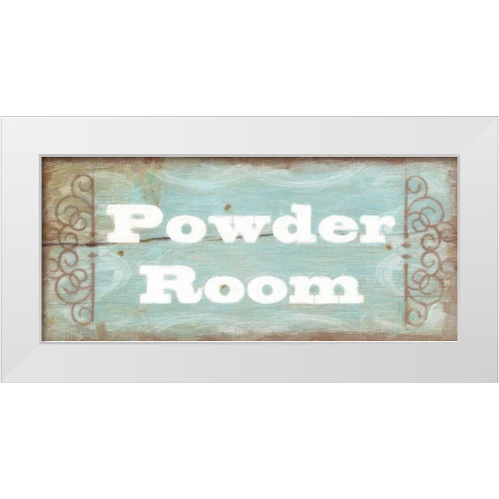 Greene, Taylor 18x10 White Modern Wood Framed Museum Art Print Titled - Powder Poom - Walmart.com