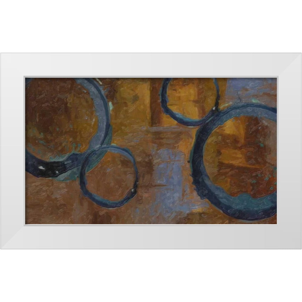 Greene, Taylor 18x12 White Modern Wood Framed Museum Art Print Titled - AZURE RINGS - Walmart.com