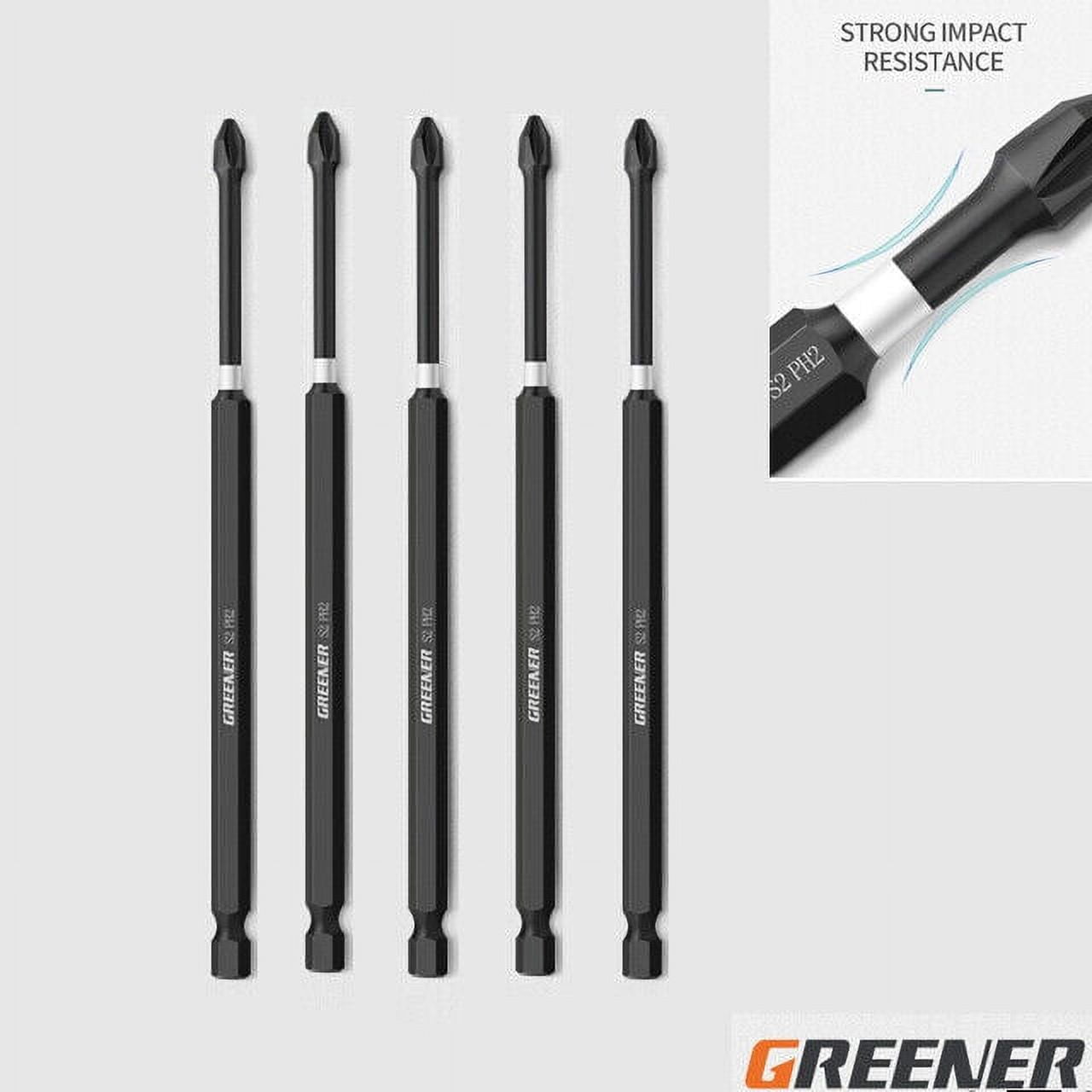Greener 5x 6" (150mm) Inch Phillips PH # 2 Power Impact Bit Industrial ...