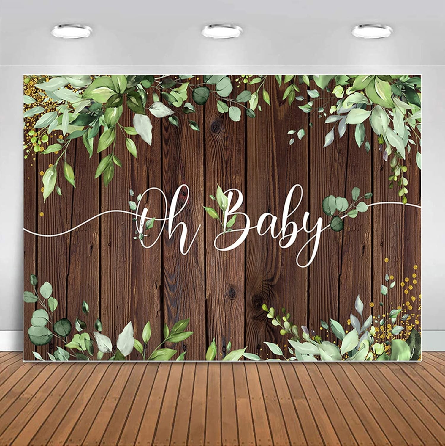 Greenery Baby Shower Backdrop Neutral Baby Shower Decorations,Green ...