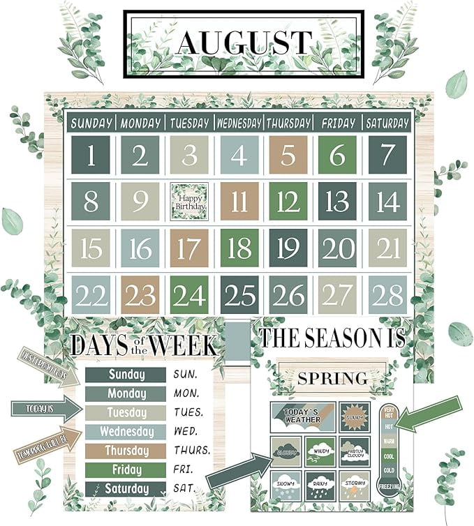 Greenery Classroom Decor Buy Boho Greenery Bulletin Board Set Siply CTP ...