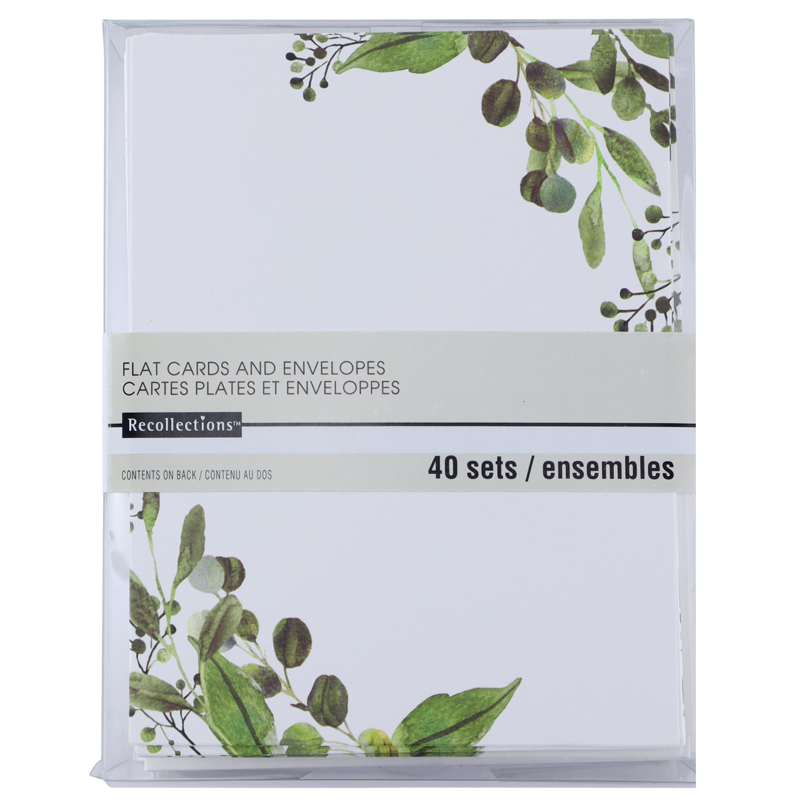 Greenery Flat Cards & Envelopes by Recollections™ - 4.25" x 5.5 ...