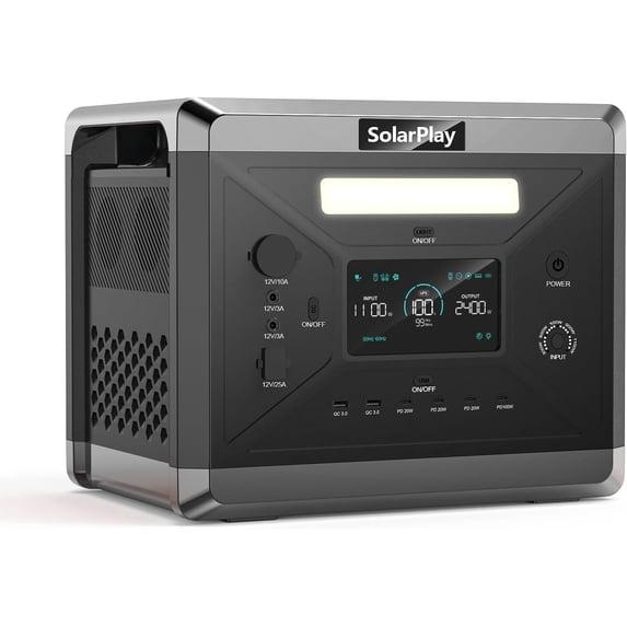 Greenery G2500 Power Station 2500W 2304Wh LiFePO4 Battery Backup Solar ...