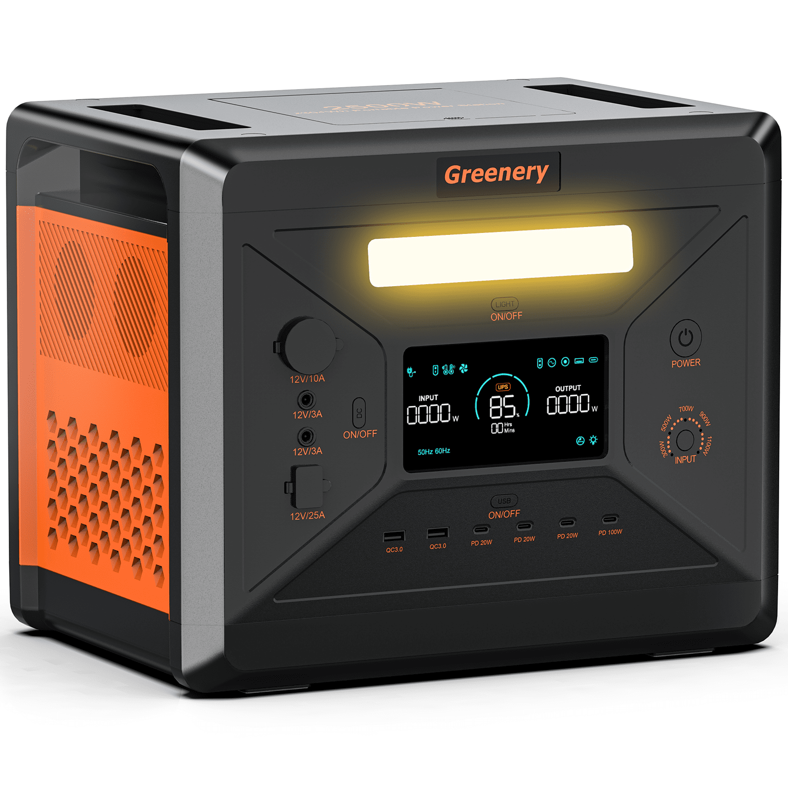 Greenery G2500 Portable Power Station 2500W(Peak 4800W),2304Wh Solar ...