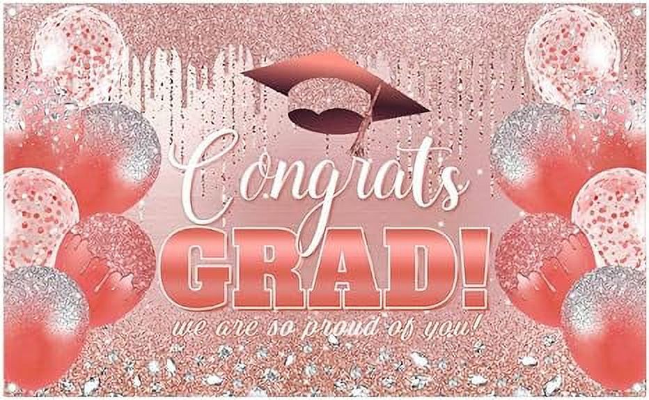 Greenery Leaves Graduation Backdrop Congraduations Grads Banner Class ...