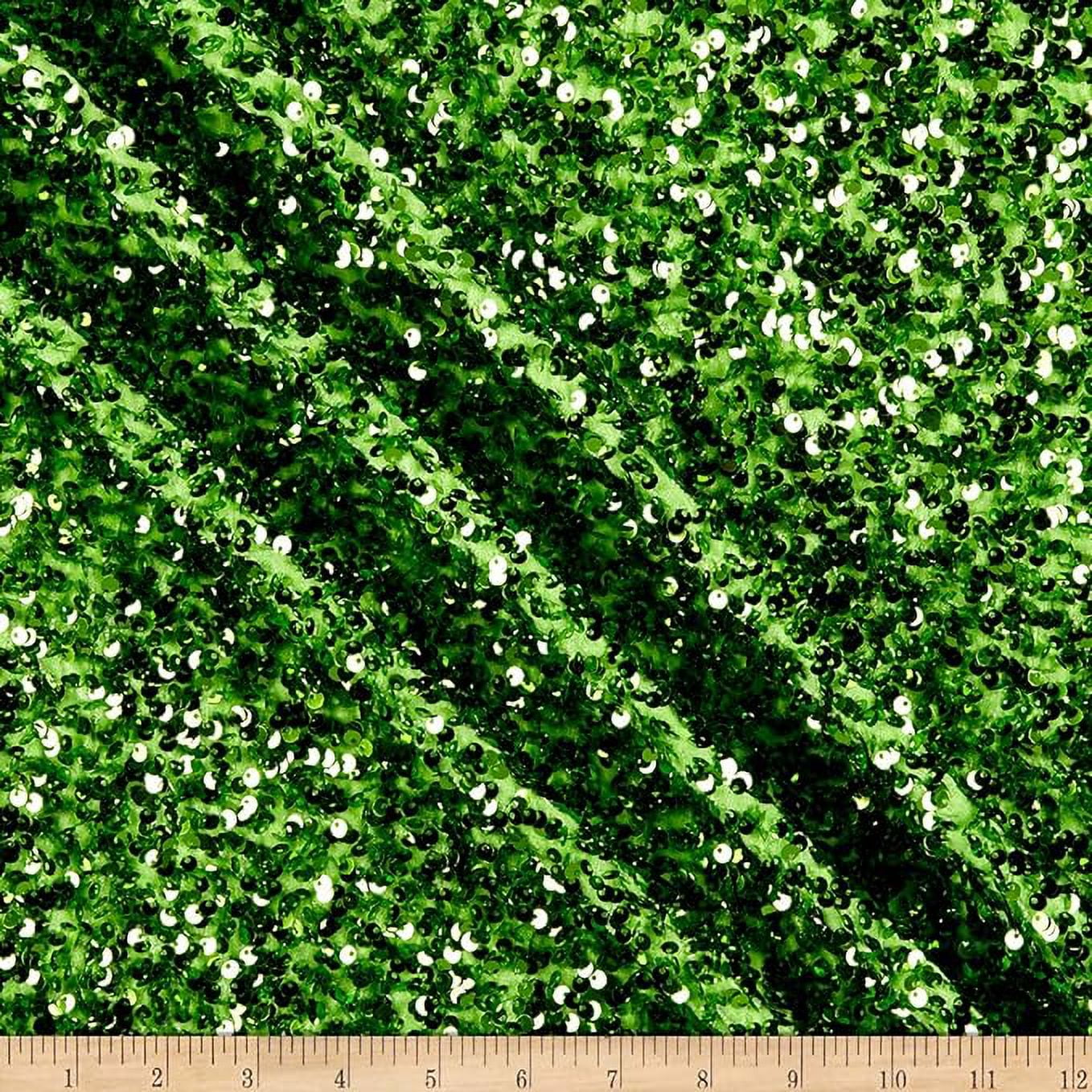 Greenery Stretch Velvet Sequin Fabric, Glitter Spandex Material – Ideal ...